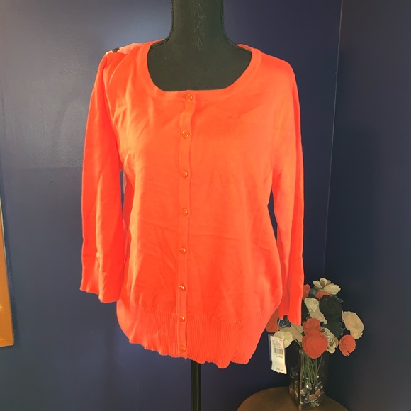 AGB | Sweaters | Nwt Coral Cardigan Sweater Floral Back Xl | Poshmark